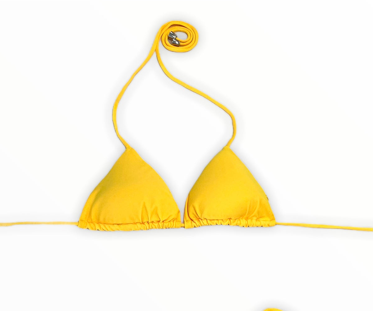 Bright Yellow Triangle Top – Surfside Bikini